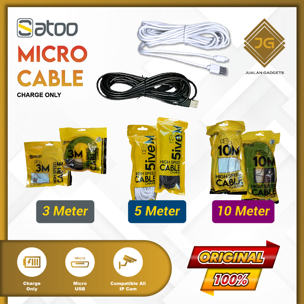 Jual Kabel Data Micro USB 5 Meter for IP Camera - All USB Devices ...