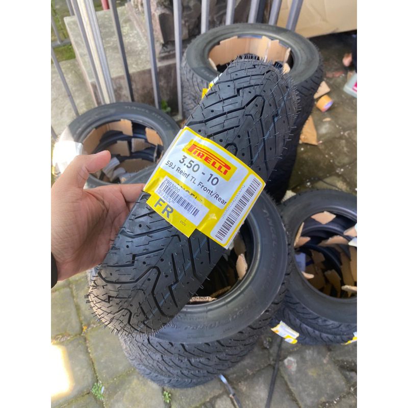 Jual ban tubeless pirelli angel scooter 3.50-10 ring 10 vespa | Shopee ...