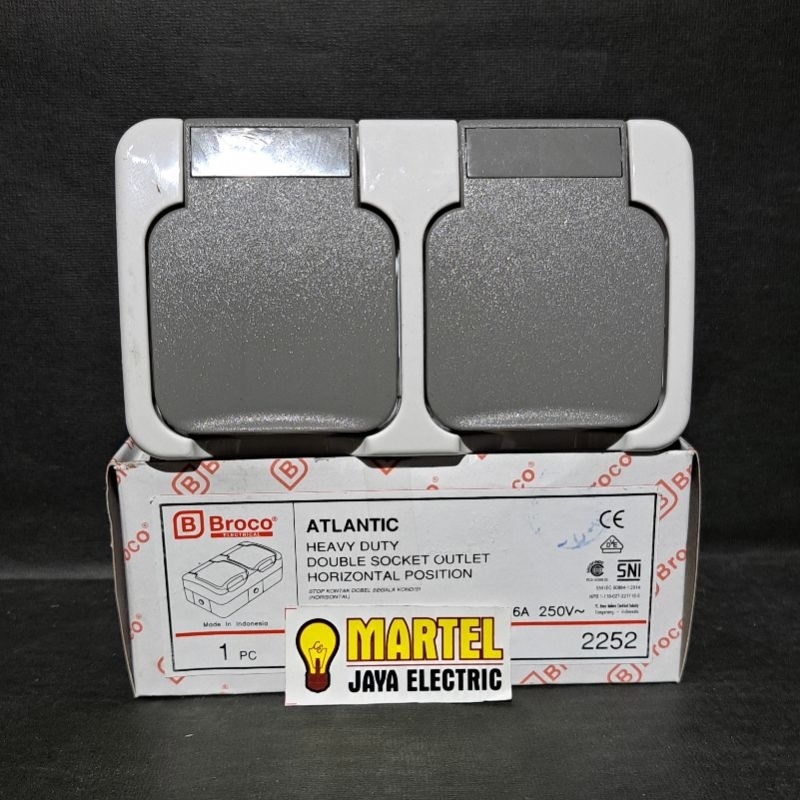 Jual Stop kontak OB double broco atlantic horizontal | Shopee Indonesia