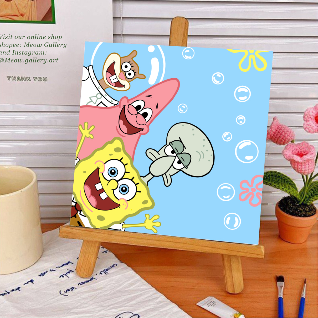 Jual Paint by Numbers 20x20cm - Spongebob SquarePants Series | Shopee ...