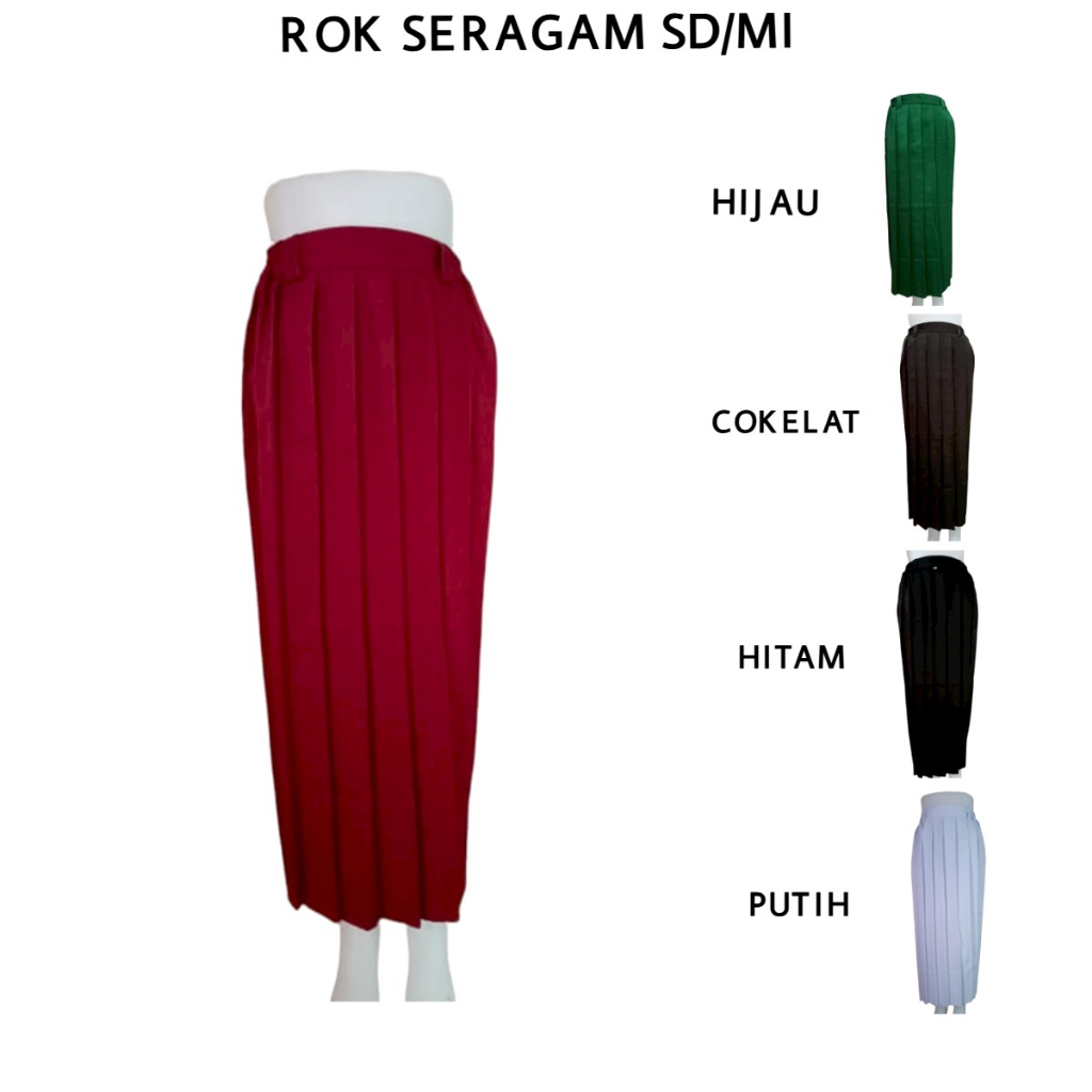 Jual Rok Pnjang Sekolah SD Rok Rempel Perempuan Seragam Sekolah SD&MI ...