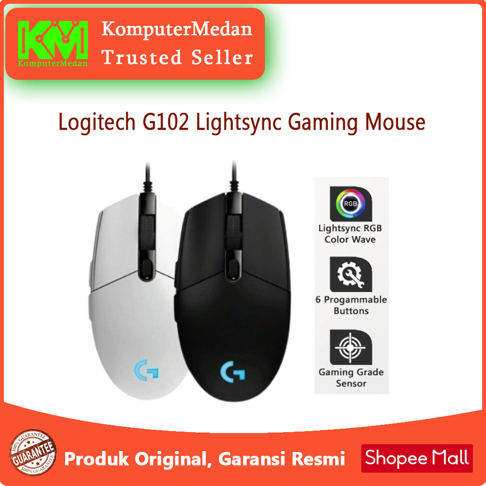 Jual Logitech G102 Mouse Gaming Wired RGB Lightsync with Macro | Shopee Indonesia