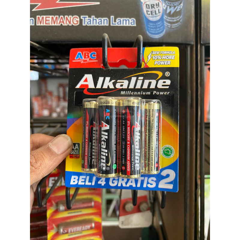 Jual BATERAI ABC 4+2 ALKALINE | Shopee Indonesia