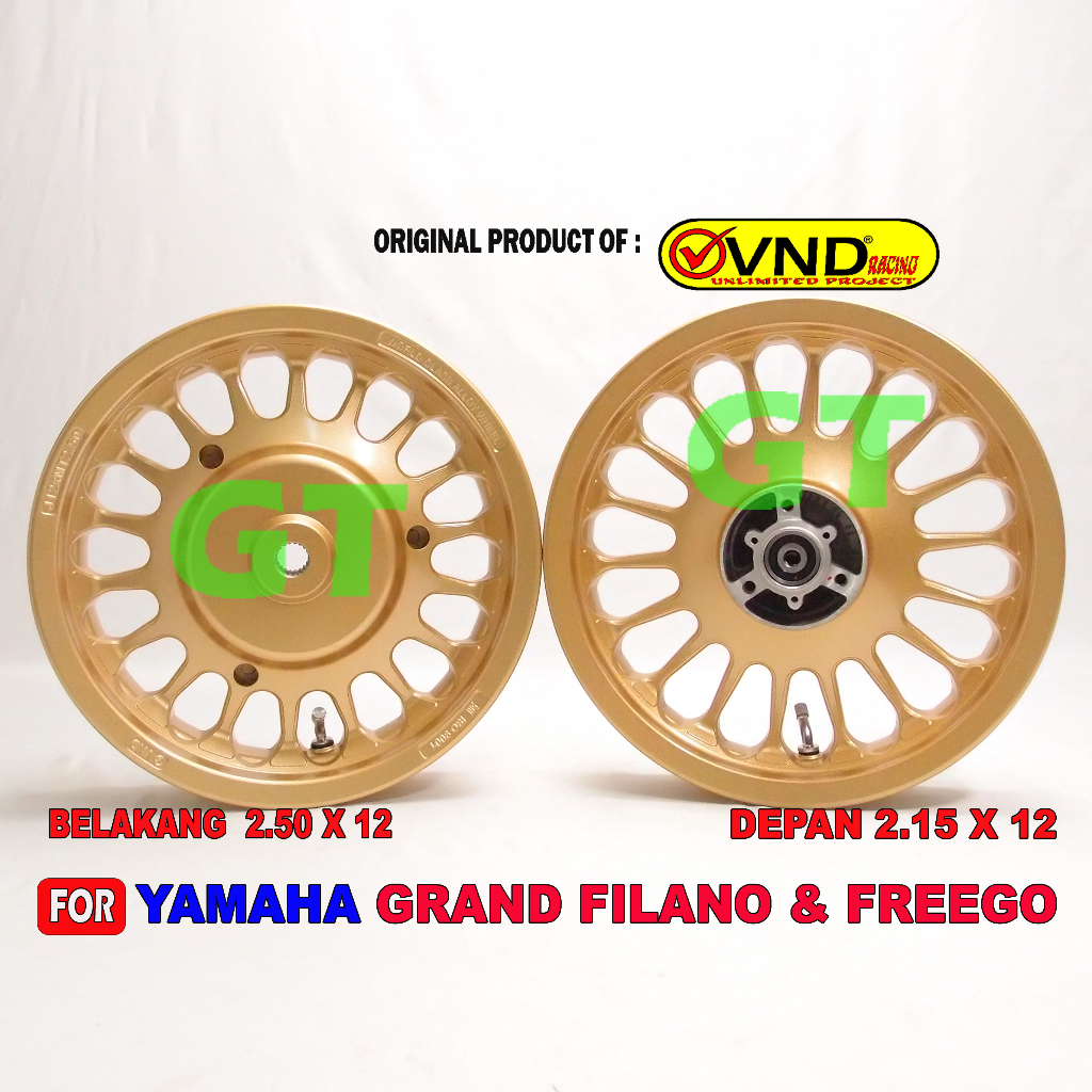 Jual VELG ORIGINAL VND ROULLETE YAMAHA GRAND FILANO DAN FREEGO RING 12 | Shopee Indonesia