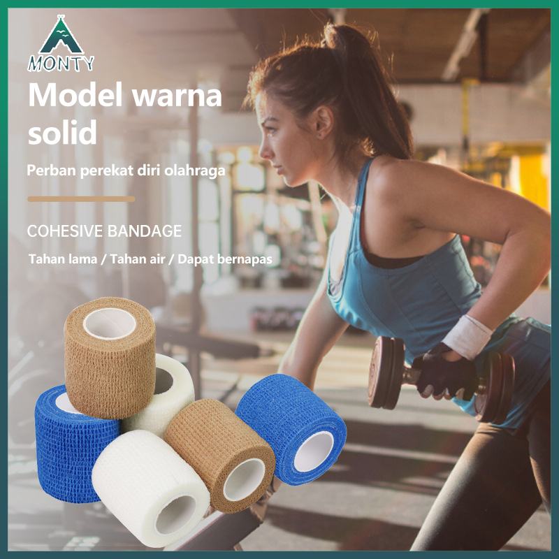 Jual MONTY Finger Tape/Wrist Tape/Perban Elastis Jari 5cm x 4.5m meter ...