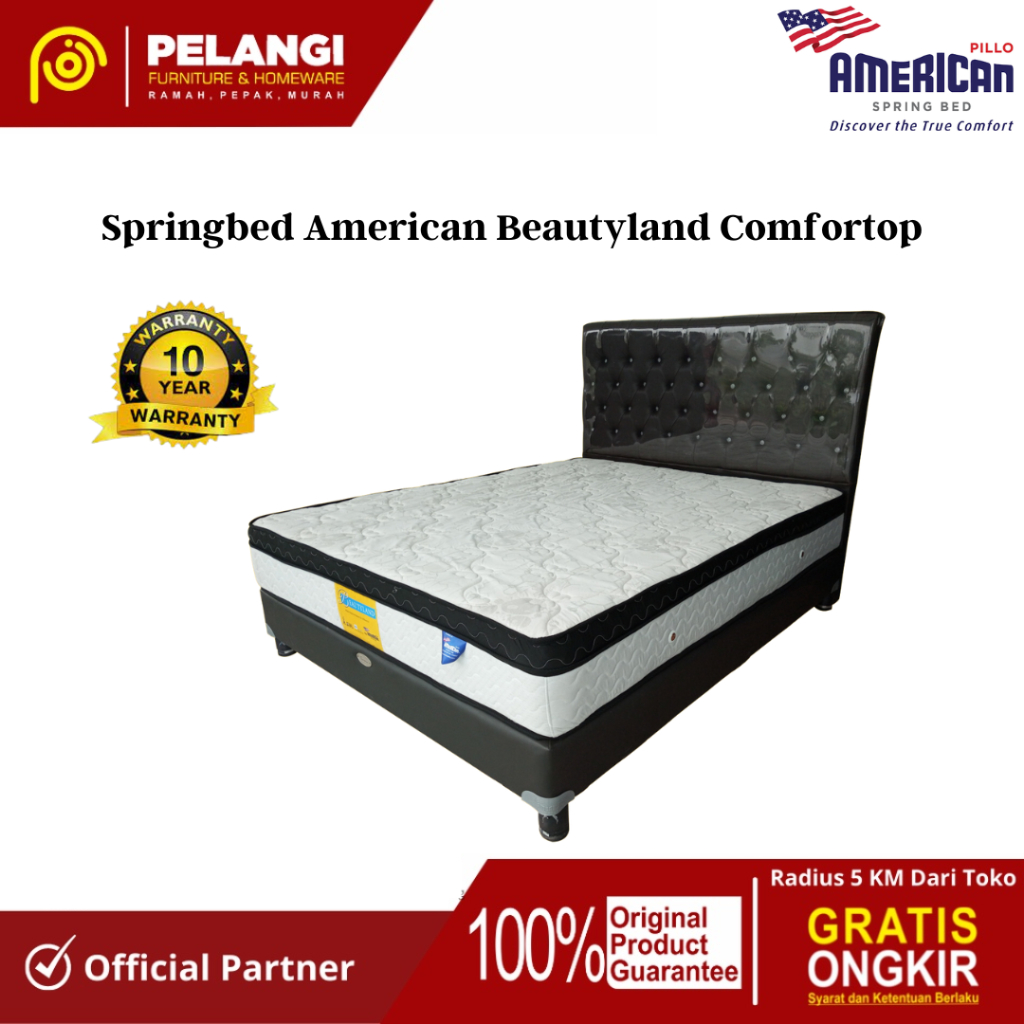 Jual Springbed American Pillo Beautyland Comfortop | Springbed American ...