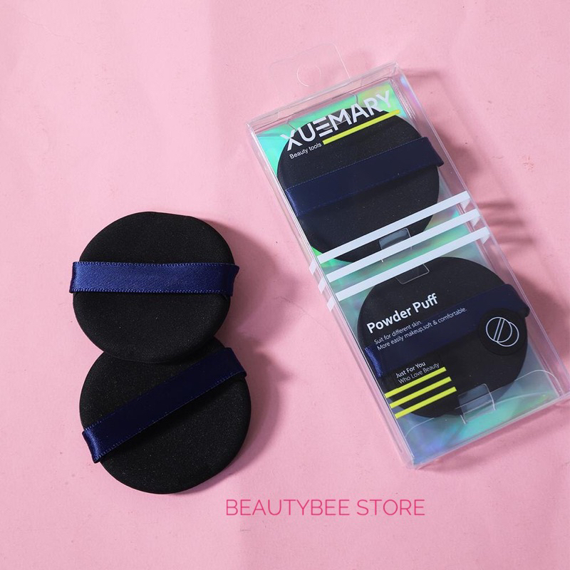 Jual POWDER PUFF / PUFF MAKEUP / PUFF BEDAK BLACK LEMBUT PREMIUM ISI 2 ...