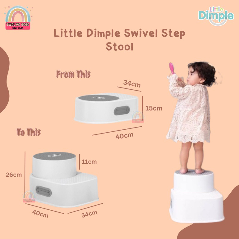 Jual Little Dimple Swivel Step Stool / Pijakan Kaki Anak / Tangga Anak ...