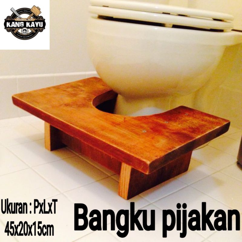 Jual bangku pijakan toilet duduk lansia kursi wc jongkok bangku kayu ...