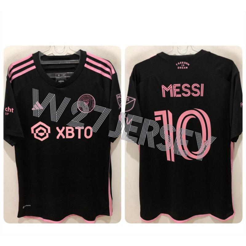 Jual Jersey Inter Miami Away 2023-2024 name player Messi + Full Patch ...