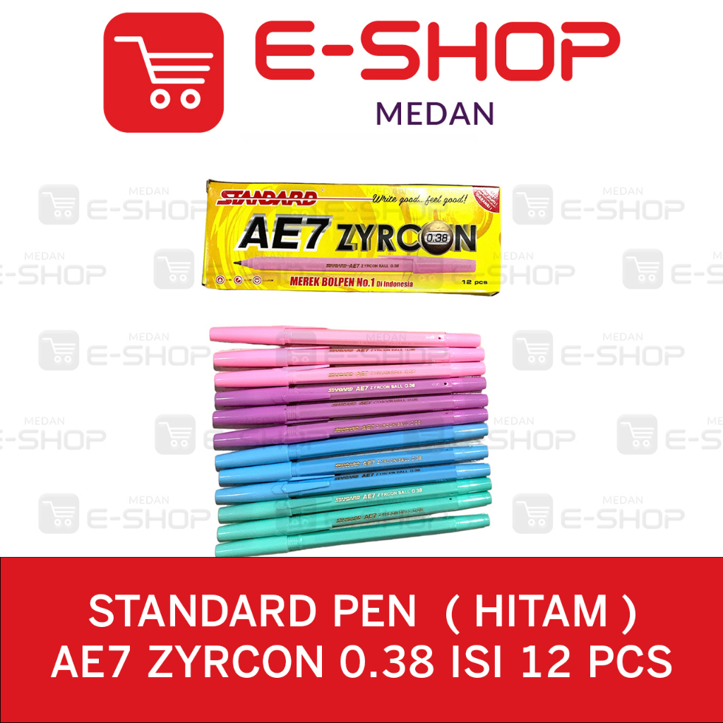 Jual Standard Pen - AE7 ZYRCON Ball 0.38 Isi 12 pcs ( Pulpen, Pena ...