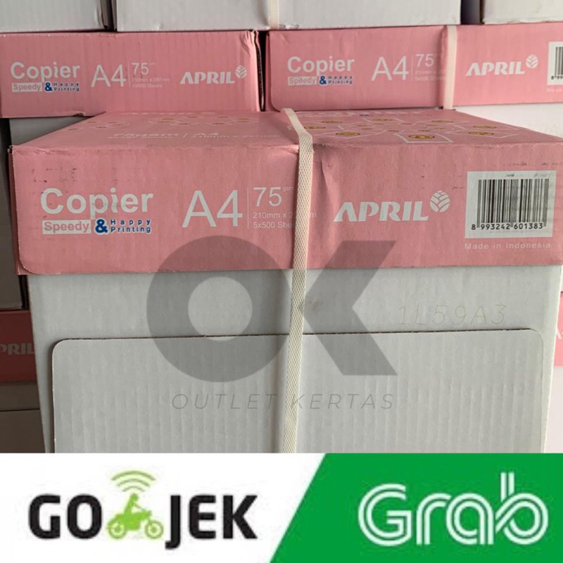 Jual Kertas Hvs A4 April 75gr Per Dus Khusus Pengiriman Instant