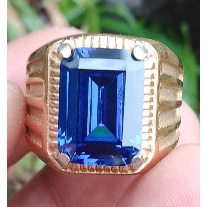 Jual cincin batu king blue safir bangkok kekerasan 9 skala mons ...