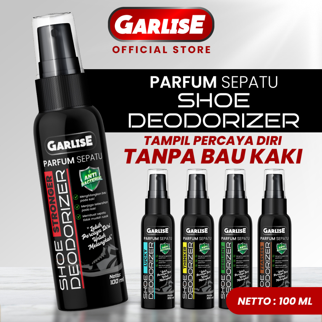 Jual GARLISE SHOE DEODORIZER SPRAY 100 ML PARFUM SEPATU PRIA ANTI ...