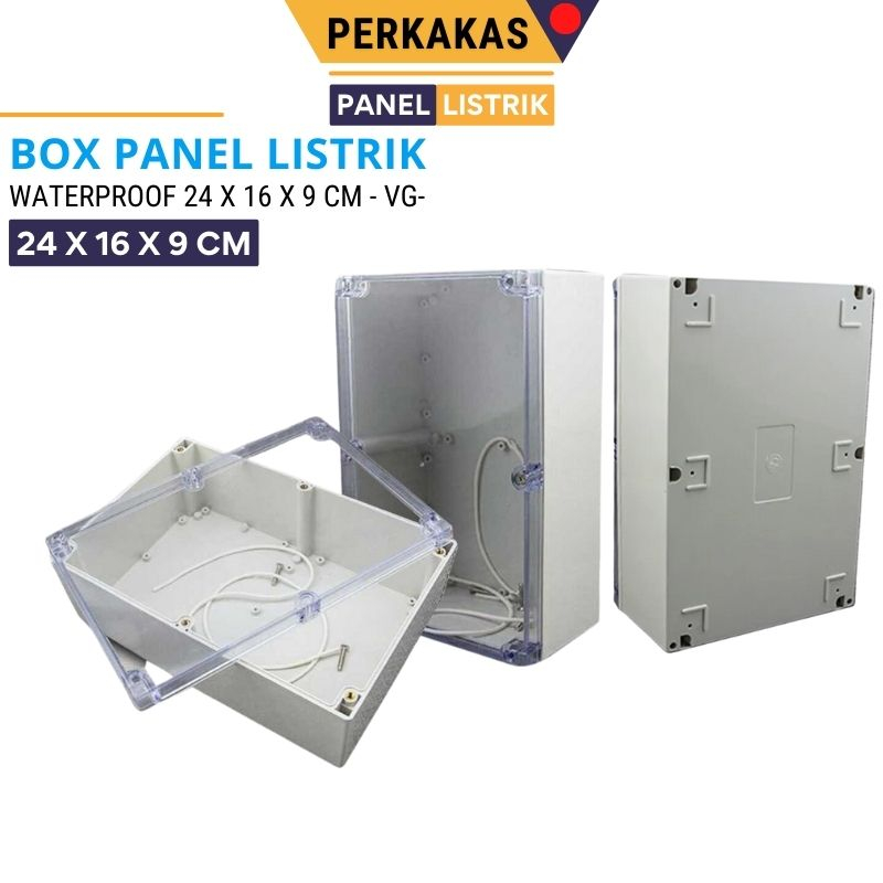 Jual Box Kotak Panel Listrik Waterproof IP65 Outdoor Indoor Tahan Air Bahan ABS 24 x 16 x 9 CM ...