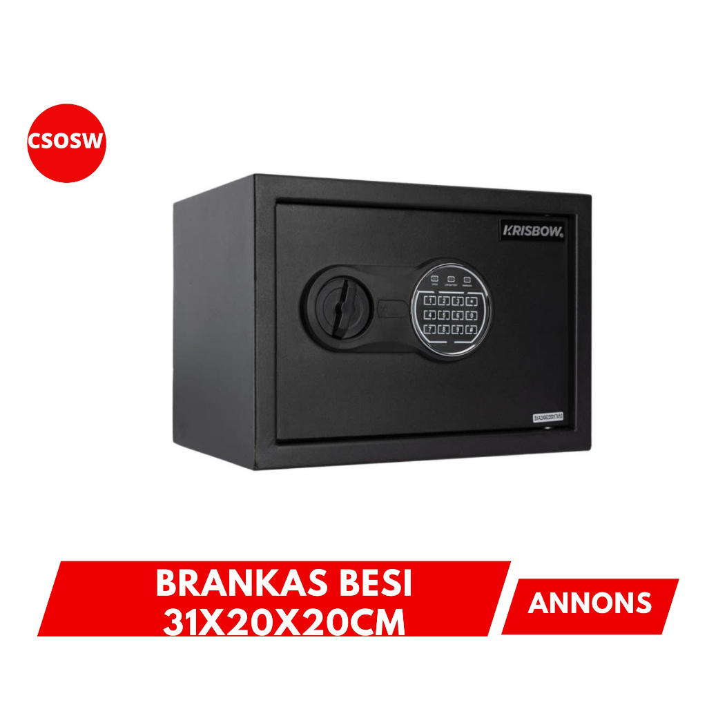 Jual Krisbow Brankas Hitam Besi 20sce 1/3 31x20x20Cm Safety Box Lemari ...