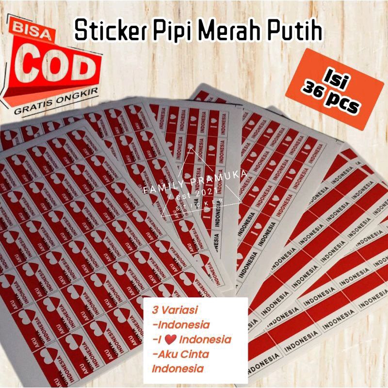 Jual Sticker Pipi (isi 36pcs) - Stiker Bendera merah putih - terbaru ...