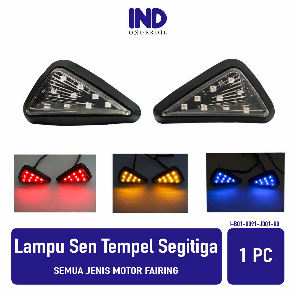Jual Lampu Sein Tempel Segitiga LED Untuk Semua Jenis Motor Fairing Ninja 250 300 R15 R15 R25 ...