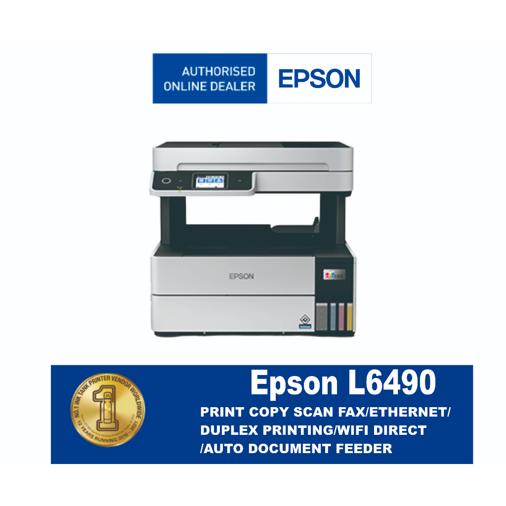 Jual Epson Printer EcoTank L6490 A4 Ink Tank Printer | Shopee Indonesia