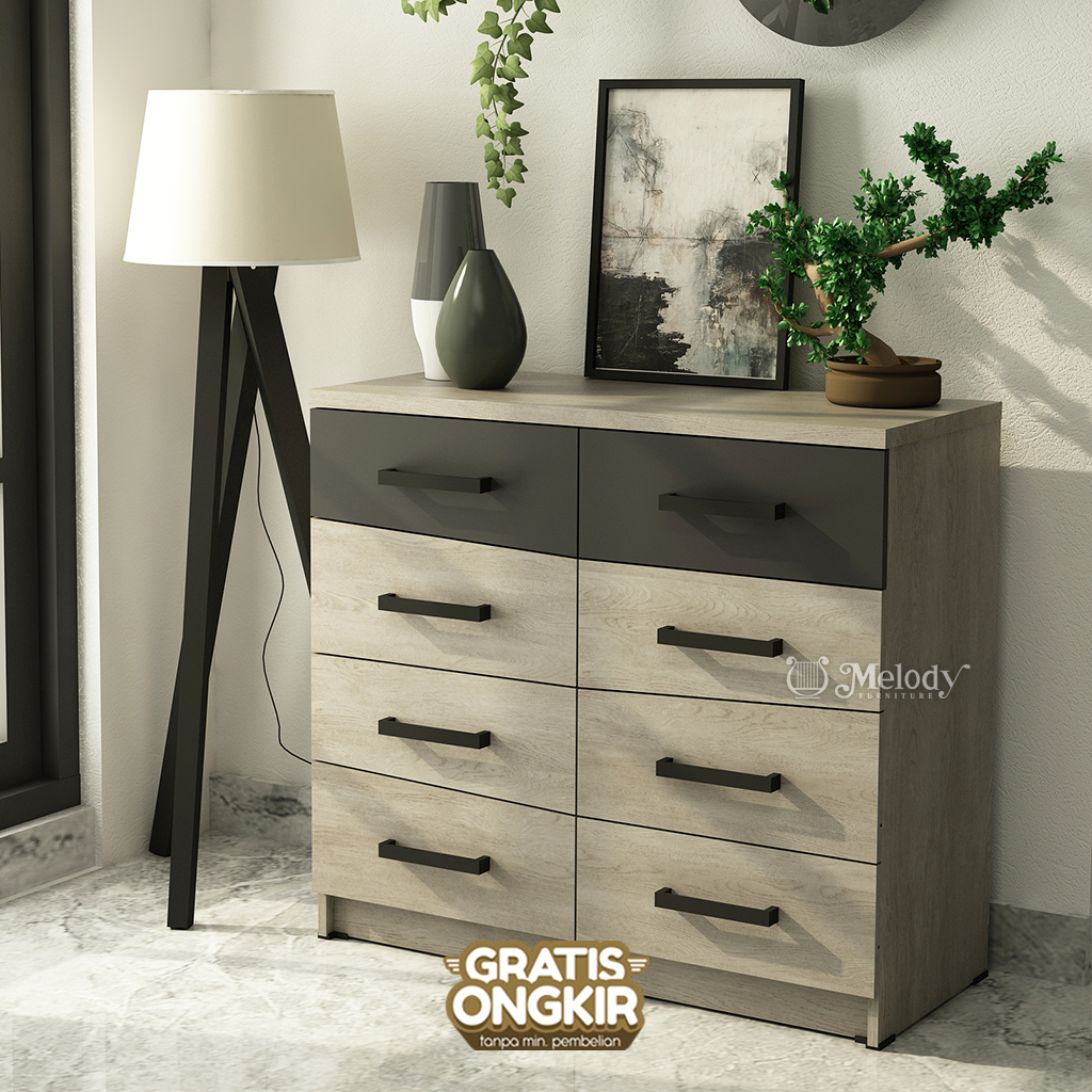 Jual Melody Furniture - Rak Laci Buffet Serbaguna Sideboard Credenza ...