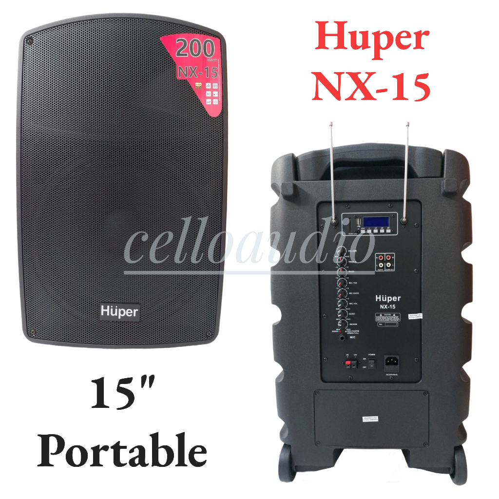 Jual Speaker Portable 15 Inch Huper NX-15 Bluetooth Wireless Portable ...
