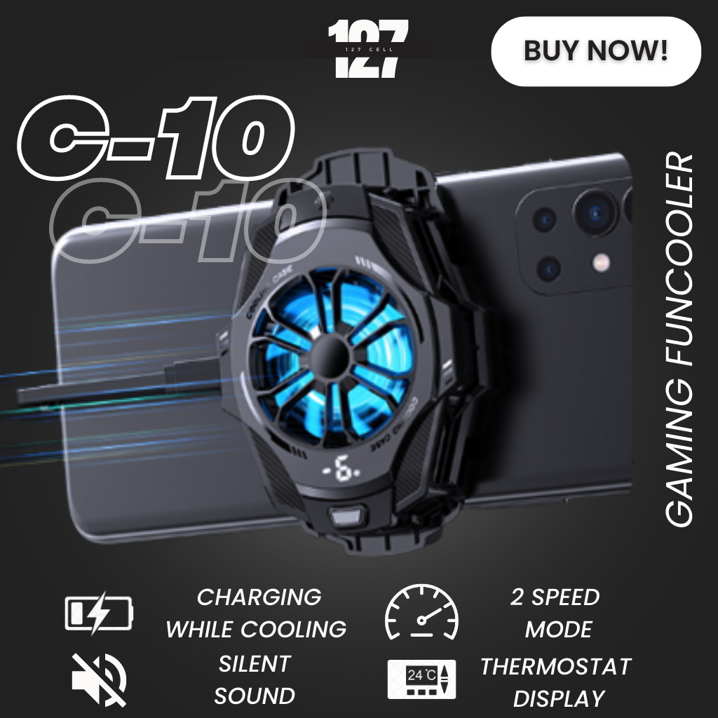 Jual C10 Kipas Pendingin HP 2 Speed Mode Rgb Light Lightning Type-C ...