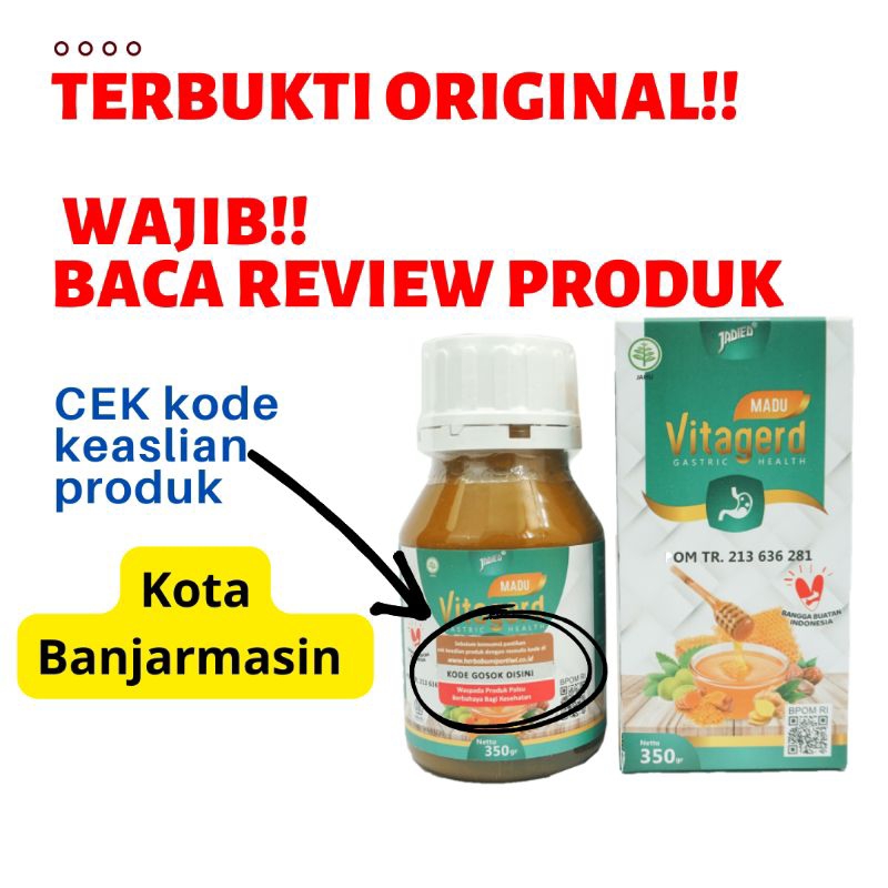 Jual Madu Vitagerd Madu Herbal Obat Asam Lambung Maag Gerd Vertigo ...