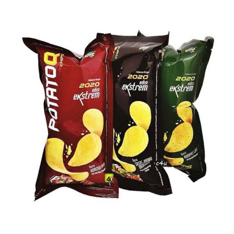 Jual Potato Q Chips 1 Pack isi 10 Bungkus Keripik Kentang PotatoQ Rasa Rumput Laut, Korean BBQ ...