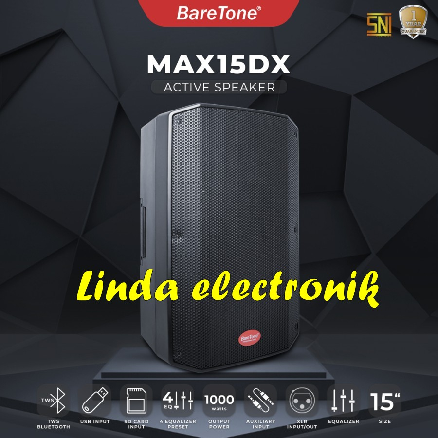 Jual speaker aktif baretone max15dx / max 15dx / max15 dx 1 buah 1000 watt | Shopee Indonesia
