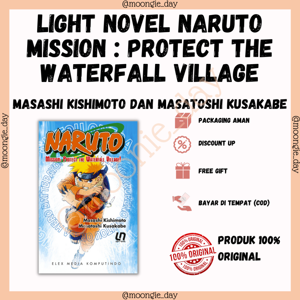 Jual LIGHT NOVEL NARUTO MISSION : PROTECT THE WATERFALL VILLAGE! BY ...