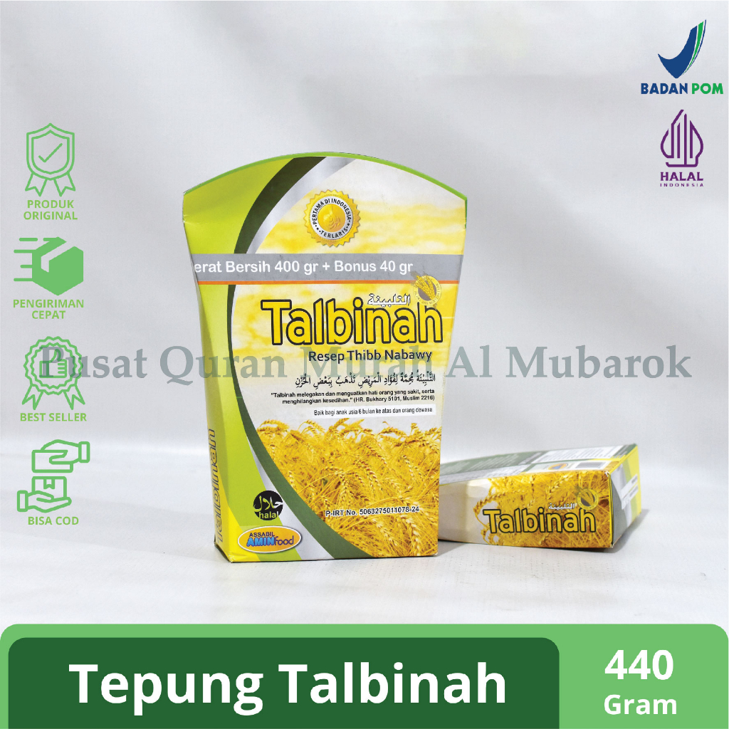 Jual Talbinah Tepung Gandum Kemasan Sedang 440 Gram Obat Maag Asam ...