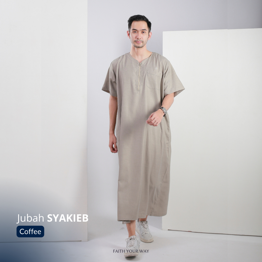 Jual Muslimadani Jubah Dewasa SYAKIEB Gamis Pria Lengan Pendek | Shopee Indonesia