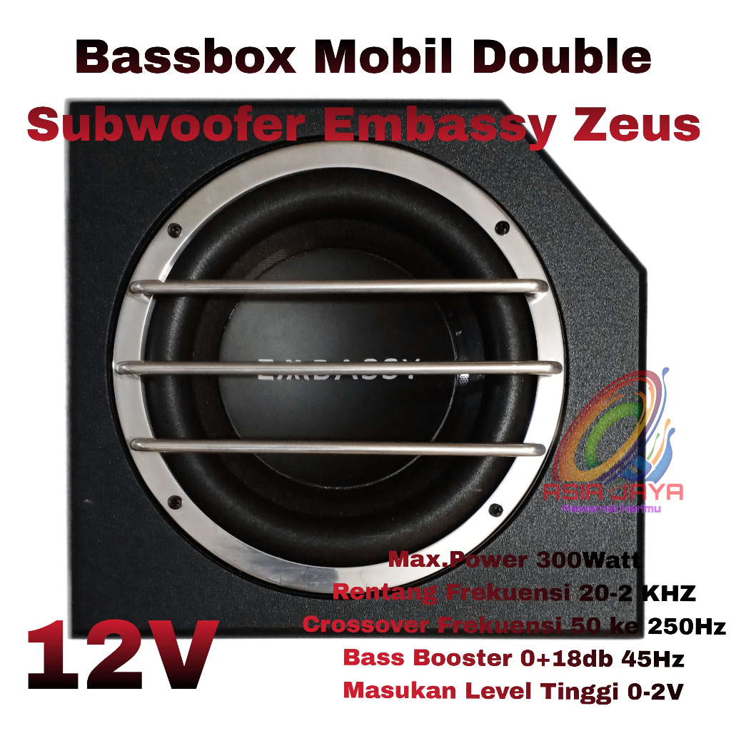 Jual Bassbox Mobil Embassy Zeus Subwoofer Basstube Kotak Aktif Dual 8 ...
