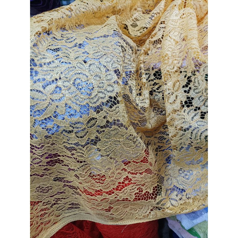 Jual kain renda brokat meteran bidang besar (HARGA PER 0,5 METER ...