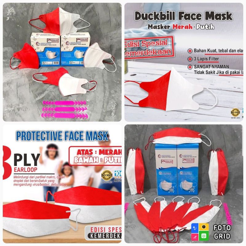 Jual MASKER MERAH PUTIH / MASKER EDISI HUT KEMERDEKAAN RI | Shopee ...