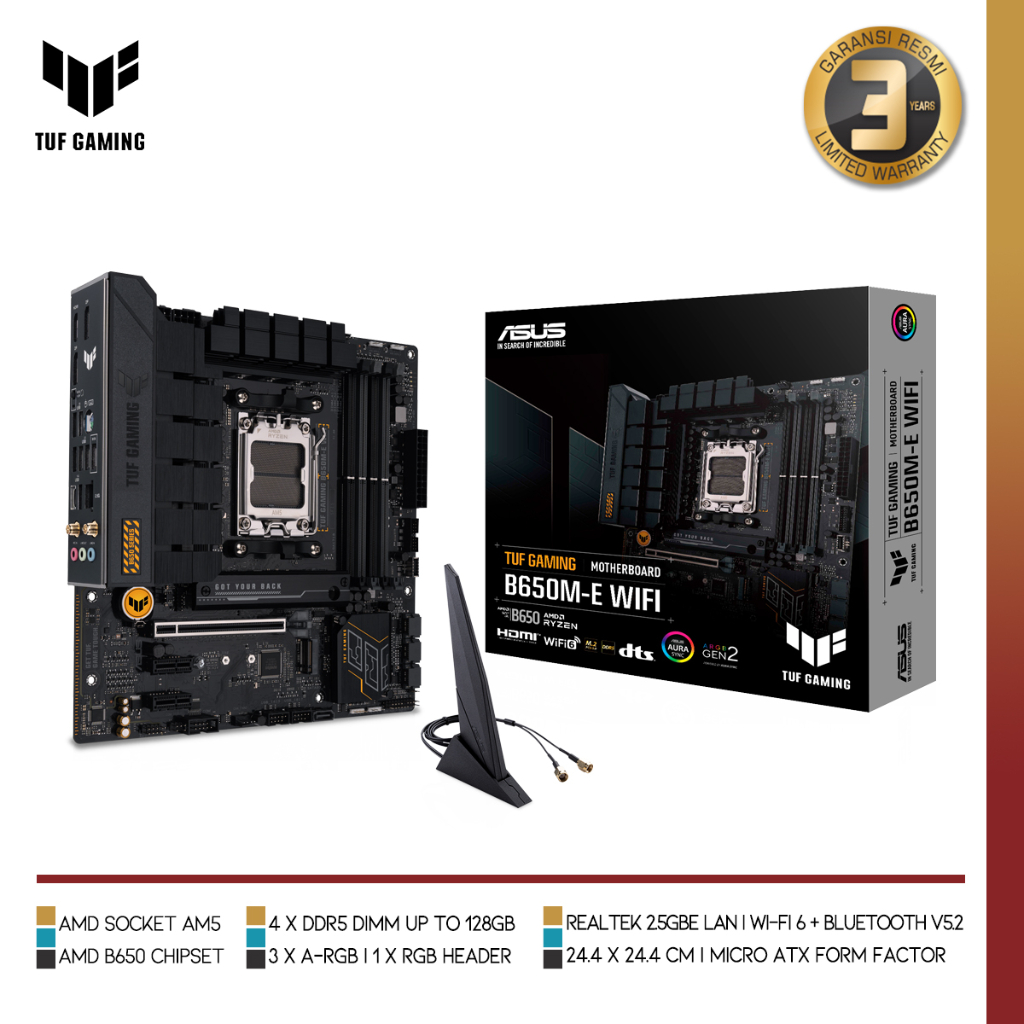 Jual ASUS TUF GAMING B650M-E WIFI | Motherboard AMD B650 Ryzen AM5 | Shopee Indonesia