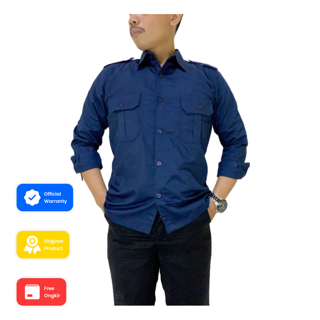 Jual Kemeja PDL Navy Baju PDH Unisex Pria Wanita Baju Kemeja PDH ...