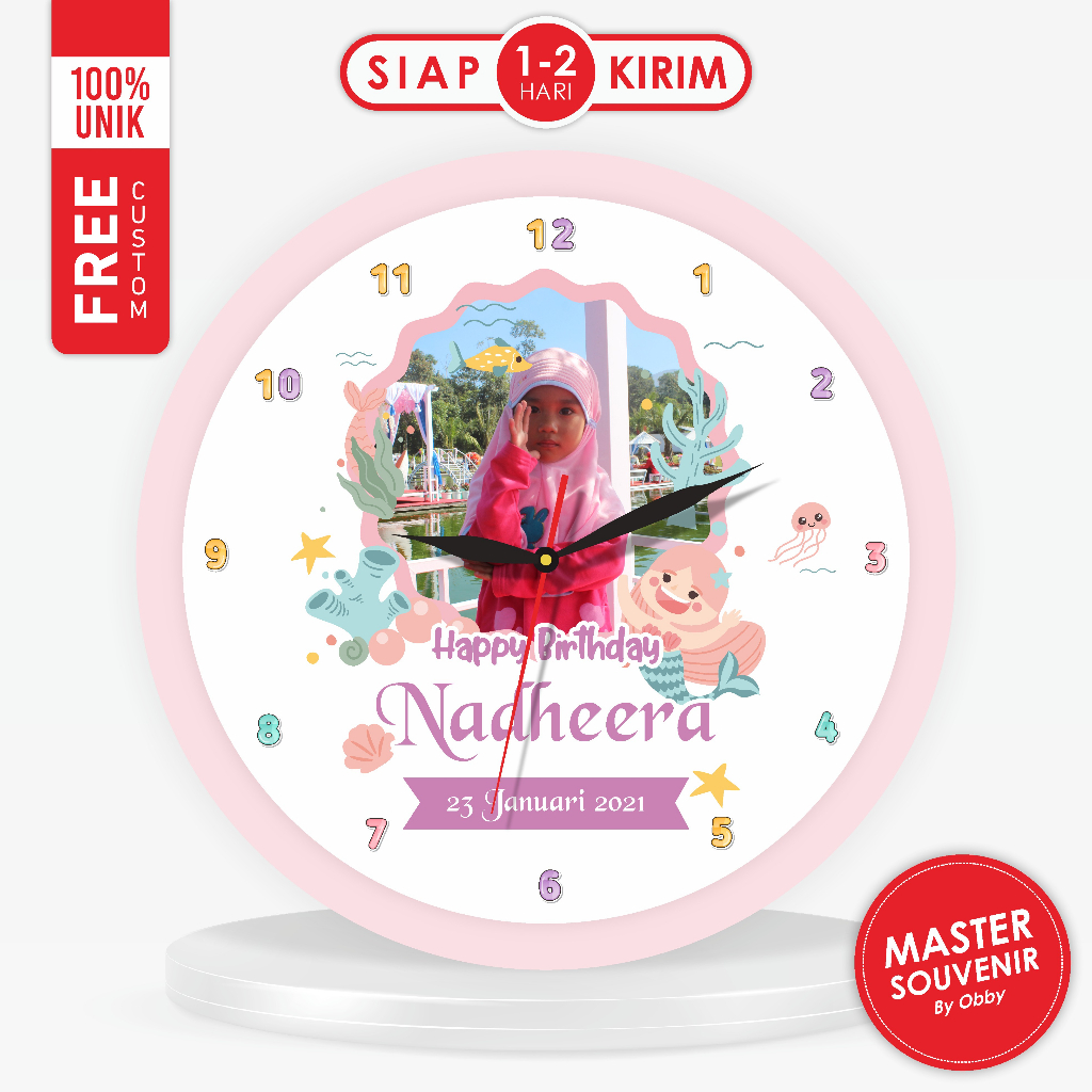Jual JAM MEJA CUSTOM | HADIAH BIRTHDAY PHOTO ANAK | Shopee Indonesia