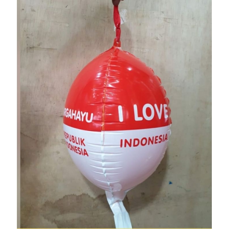 Jual balon foil dirgahayu Republik Indonesia balon merah putih lonjong ...