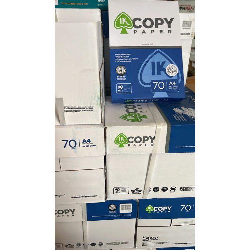 Jual KERTAS HVS UK.A4 70 GRAM MERK IK /KERTAS A4 MURAH/ KERTAS FOTOCOPY ...