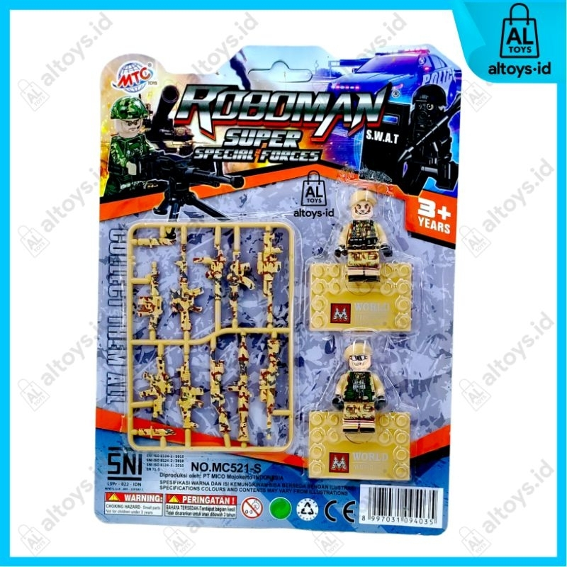 Jual MAINAN FIGURE TENTARA MILITER + ACECORIES SENJATA MAINAN ROBOMAN ...