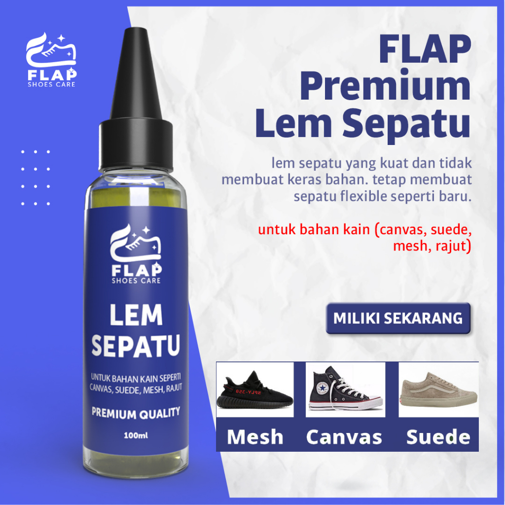 Jual FLAP Lem Sepatu Premium Super Kuat dan Tahan Air 100ml | Shopee ...