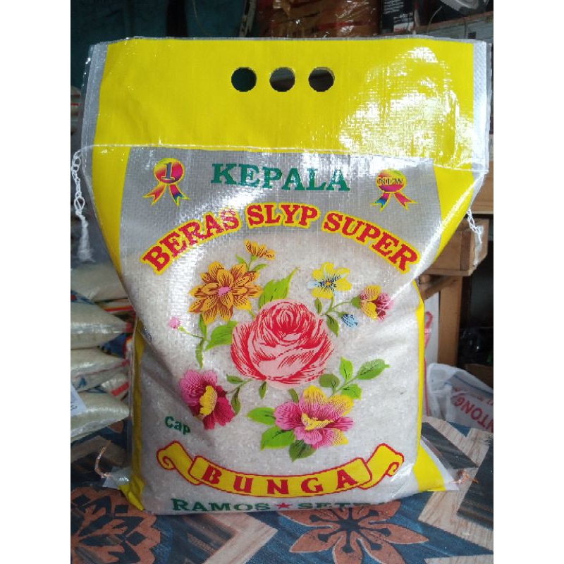 Jual HEMAT - BERAS RAMOS SETRA SUPER CAP BUNGA 5KG | Shopee Indonesia