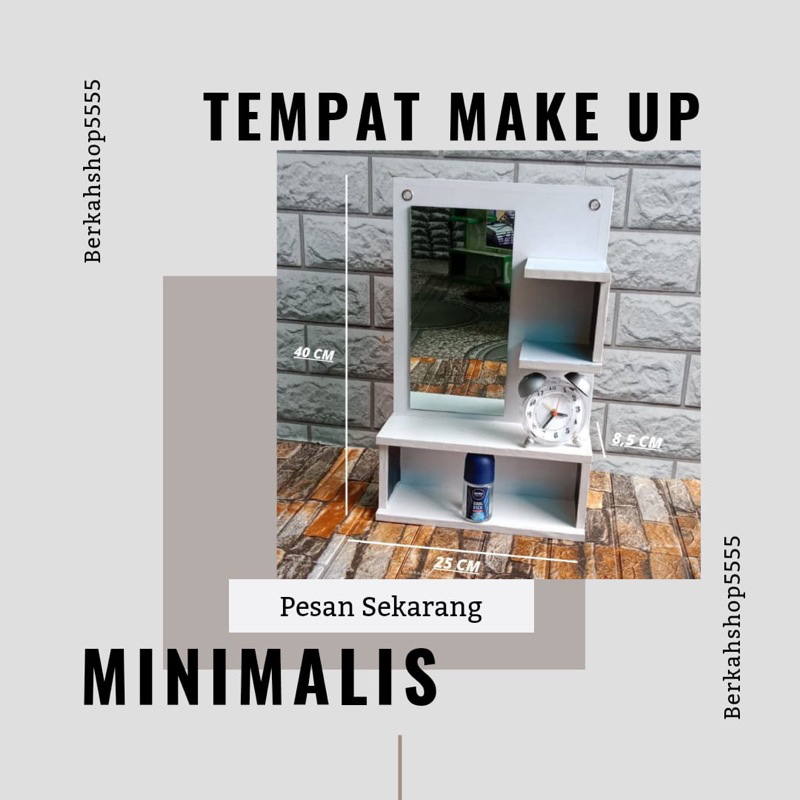 Jual RAK KACA GANTUNG / RAK KOSMETIK / TEMPAT MAKE UP / KACA MINIMALIS ...