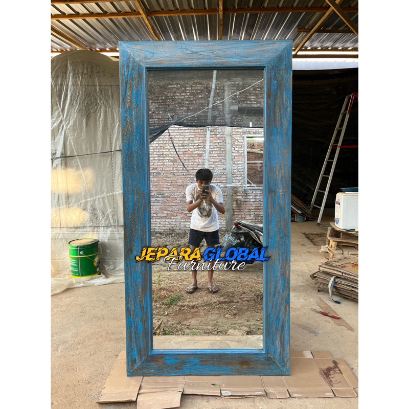 Jual Figura cermin Antik Jati kayu lama REAL PICT (mirror frame, figura ...