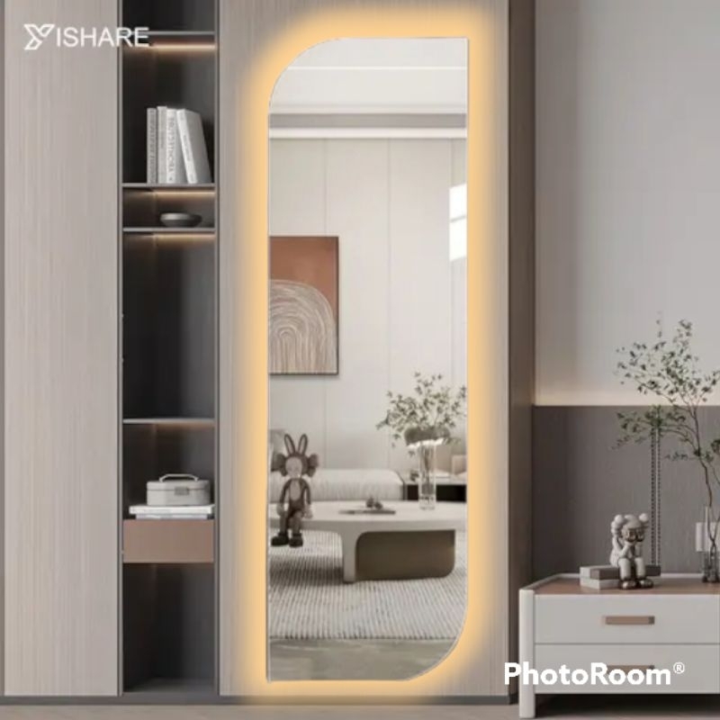 Jual Kaca Cermin Besar Cermin Lampu Oval Bulat Led Aestetick Wastafel ...