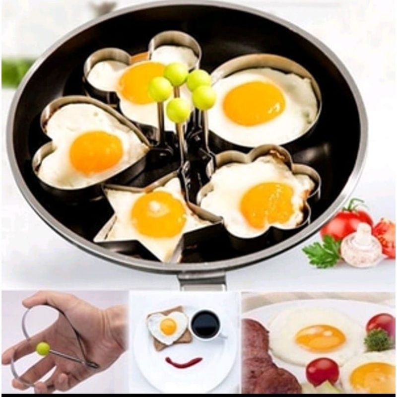 Jual Cetakan telur round egg shaper bentuk love goreng omelet dadar ...