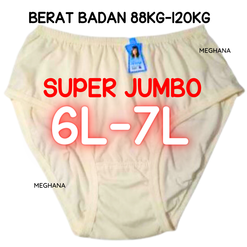 Jual Celana Dalam Wanita Super Jumbo Extra Murah Katun 6L - 7L BB 88kg - 120kg Cd Cewek Big Size ...