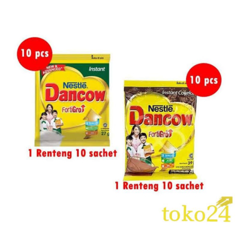 Jual Nestle Dancow Fortigro Instant & Cokelat 1 Renteng isi 10's ...