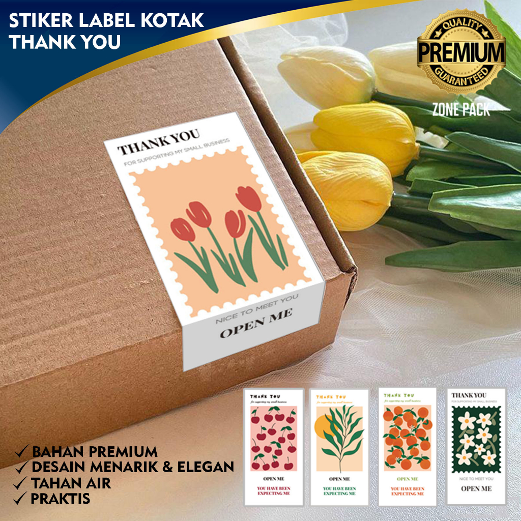 Jual [50 PCS] Stiker Label Open Me Thank You | Label Segel Kemasan ...